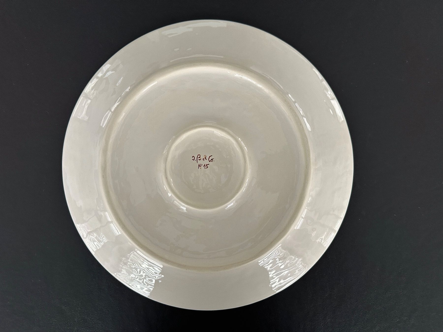 💫 Ines Boesch (enSoie) sehr grosser Platzteller, Goldrand (Neu (gemäss ...