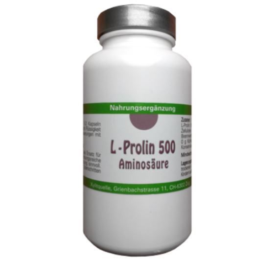 L-Prolin Kapseln 500mg,VEGAN,180 Kapseln (Neu und originalverpackt) in ...