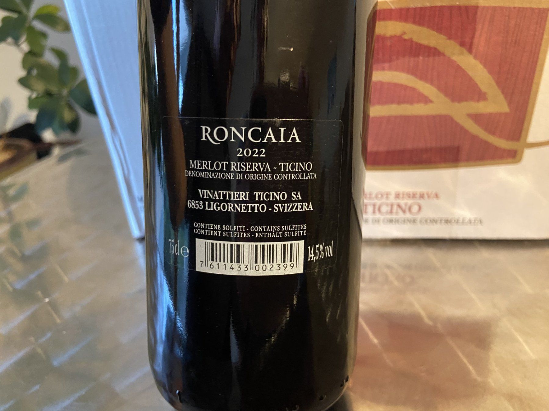 6 Fl. 75cl. Roncaia Merlot Riserva Ticino DOC, Jg. 2022 (Neu (gemäss ...