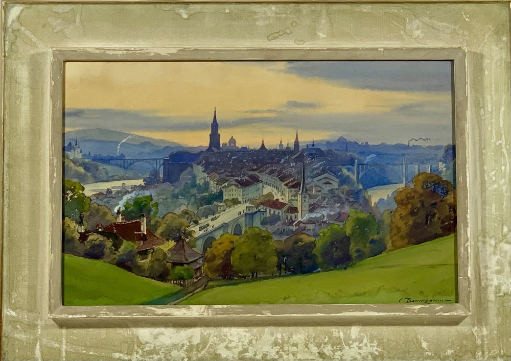 Christian Baumgartner (1855-1942) Aquarell - Stadtansicht | Kaufen auf Ricardo