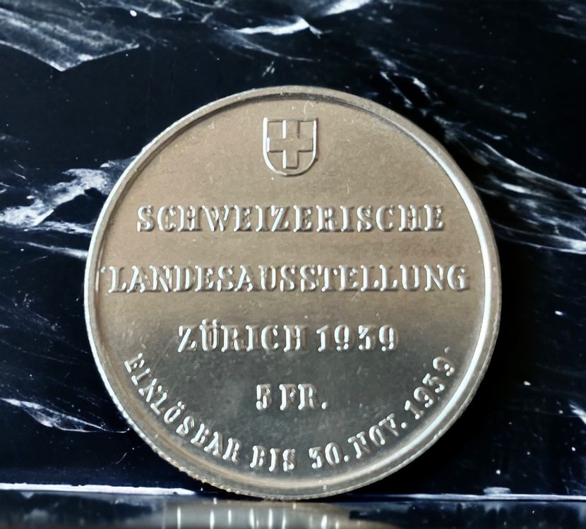 Schweiz 5 Franken Silber Gedenkmünze 1939 Landi | Kaufen auf Ricardo