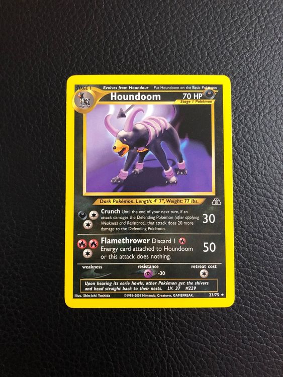 Neo Discovery Houndoom rare 23/75 NM Ab 1 | Kaufen auf Ricardo