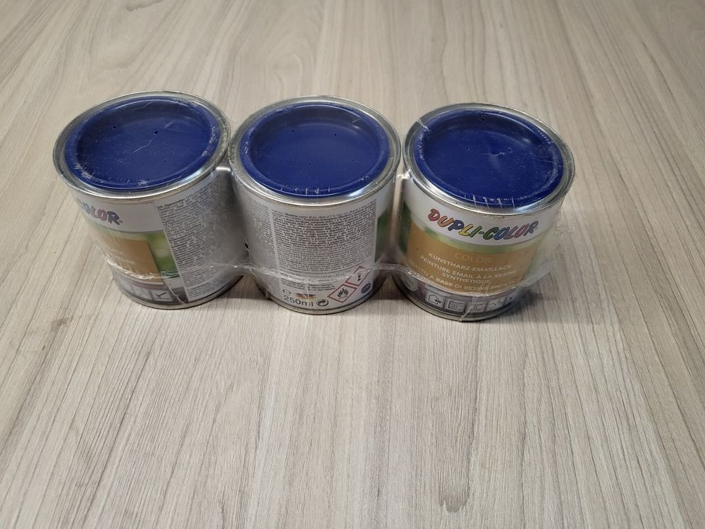 Dupli Color Kunstharz-Email Lack, 3 Dosen, Neu & OVP, blau (Neu und ...