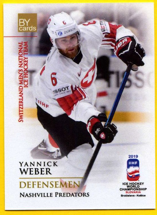 Yannick Weber #6 / SUI/2019-04/27 Player Cards IIHF WM (Neu (gemäss Beschreibung)) in Uster für ...