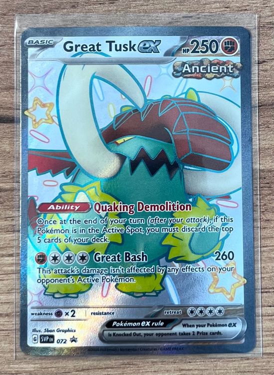 Shiny Great Tusk ex FULL ART Pokemon Promo SVP 072 (Gebraucht) in Andelfingen für CHF 1 – mit ...