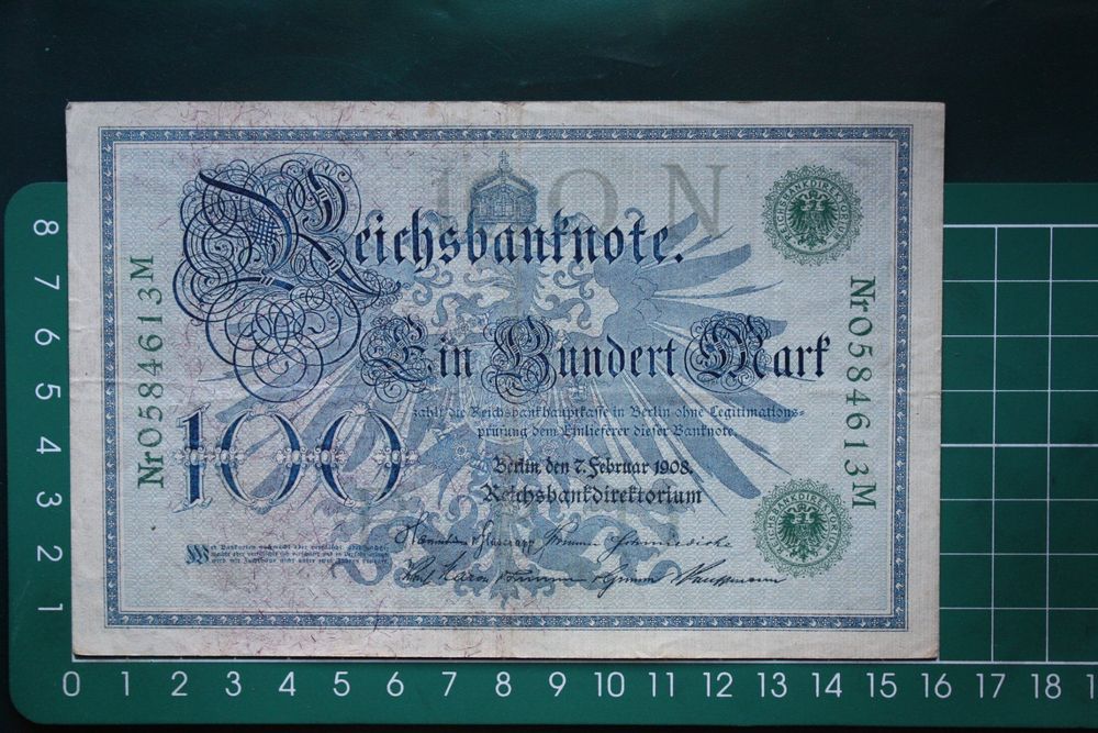 currency reichsbanknote ein hundert mark 1908 | Kaufen auf Ricardo
