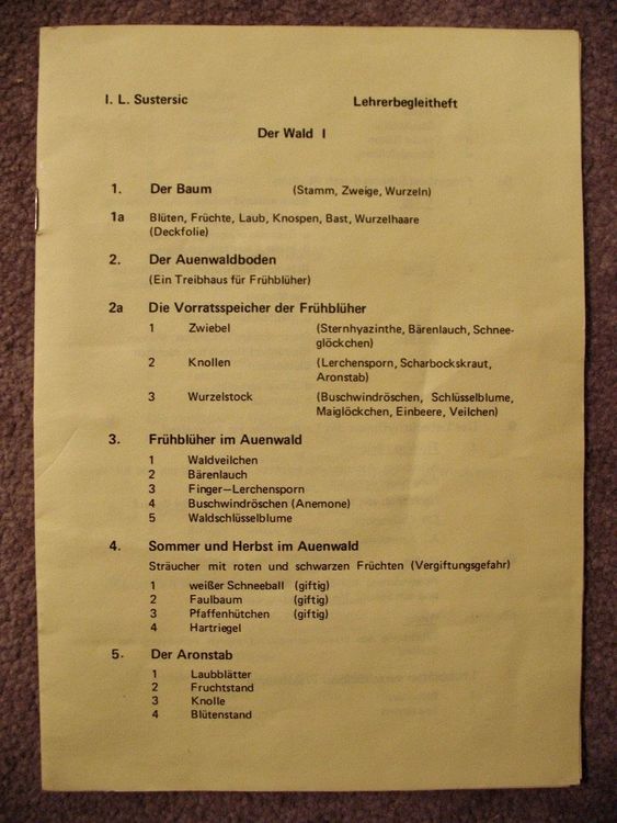 Der Wald I Folien Mappe TLV Tageslicht Lehrbilder Vintage (Gebraucht ...