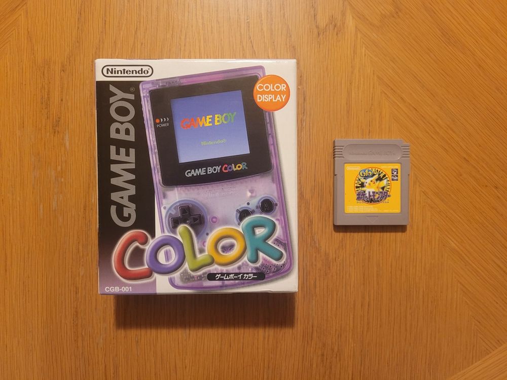 Gameboy Color OVP Violet mit Pokemon Gelb Modul Japan (Gebraucht) in ...