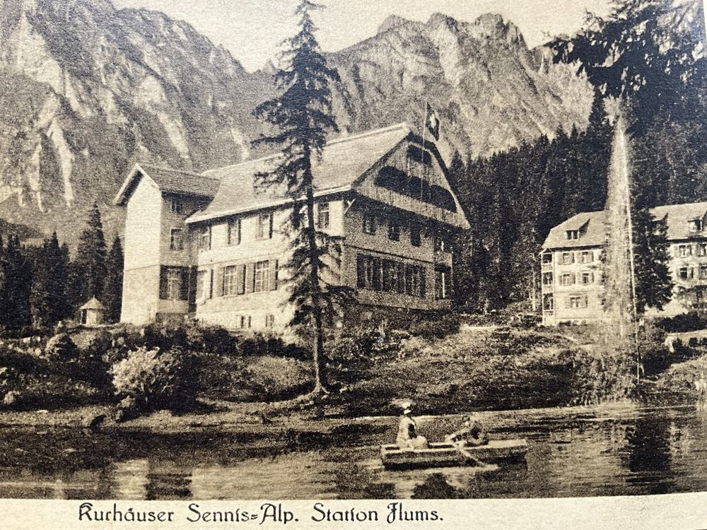 alte Postkarte Kurhäuser Sennis-Alp / Station Flums | Kaufen auf Ricardo