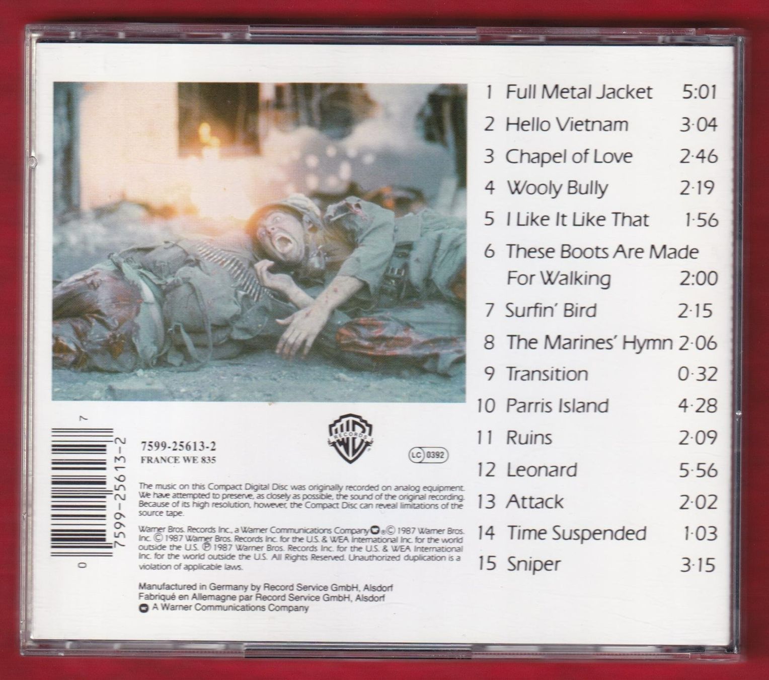 Stanley Kubrick's Full Metal Jacket - Original Motion.. (CD) (Gebraucht ...