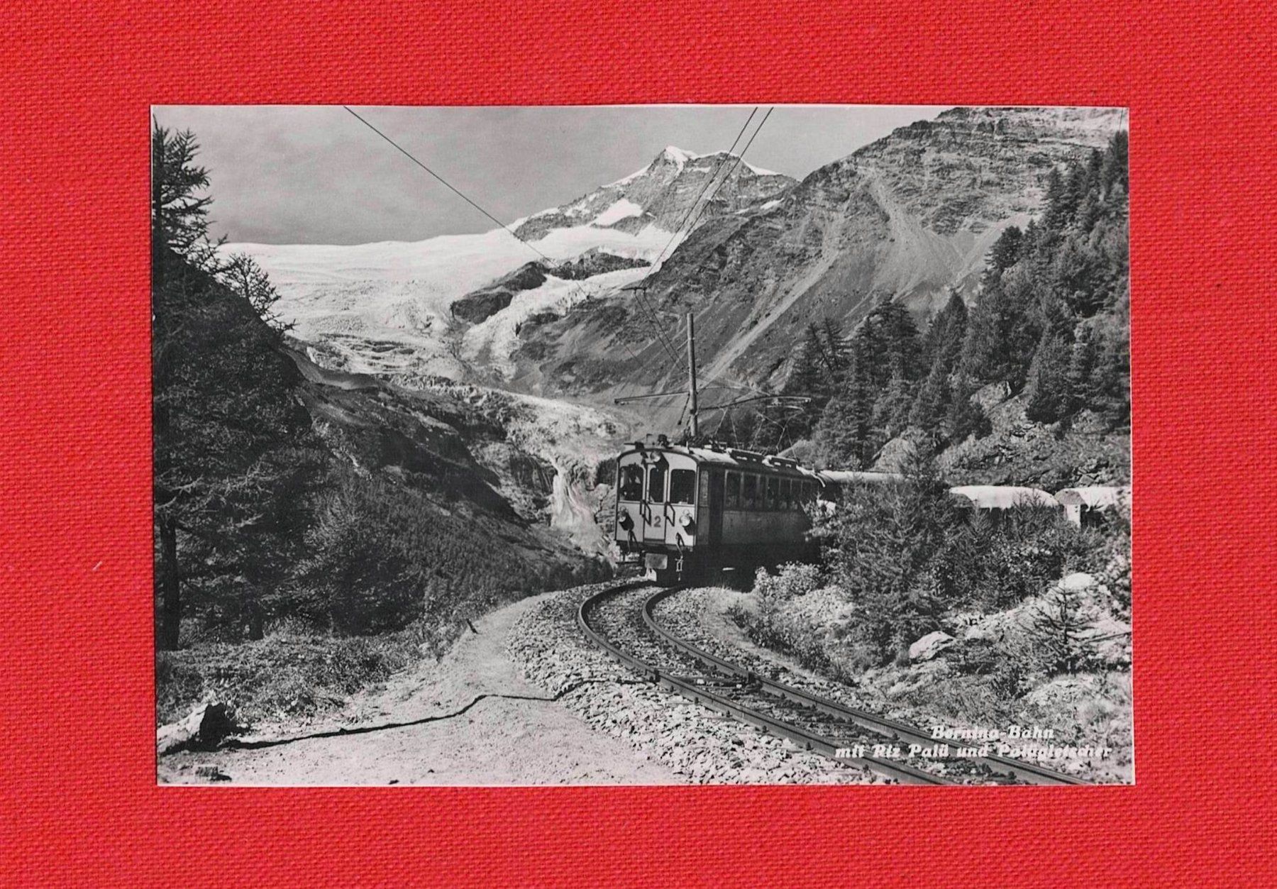 Historische AK Bernina-Bahn mit Piz Palü Triebwagen BCe 4/4 (Gebraucht) in Hätzingen für CHF 2 ...