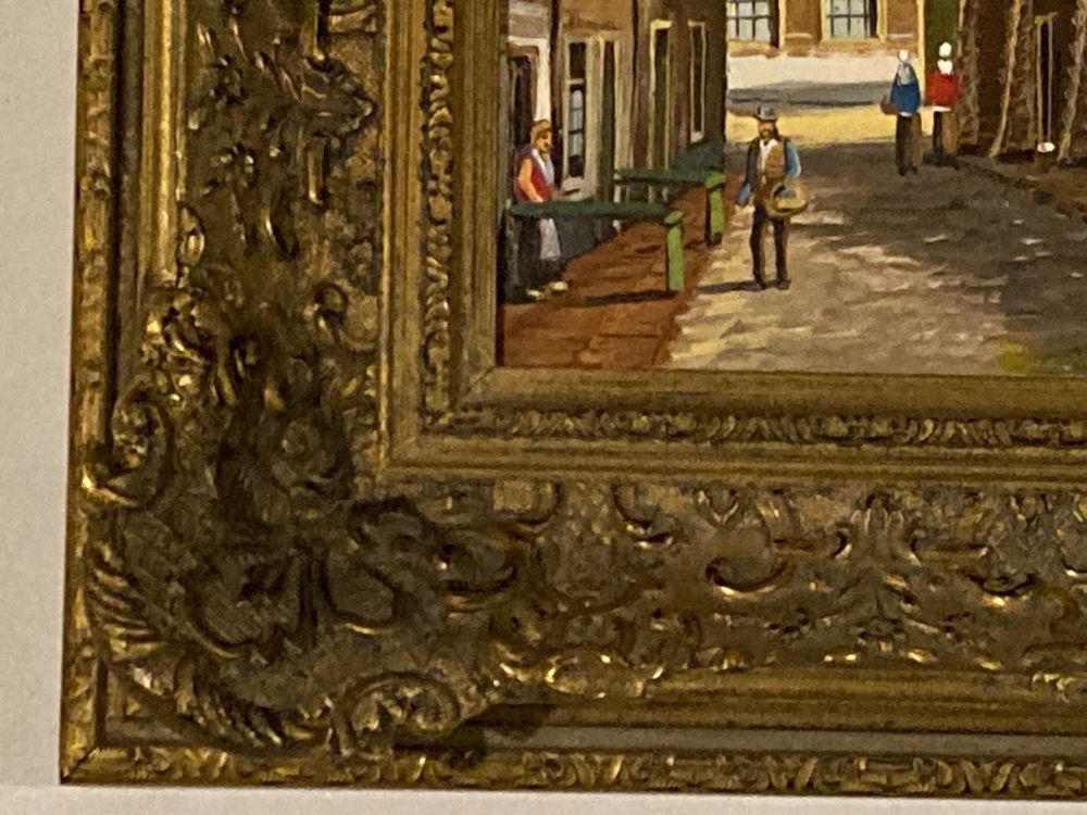 Jan van Riemsdijk Landschaftsgemälde signiert Gasse, Stadt | Kaufen auf ...