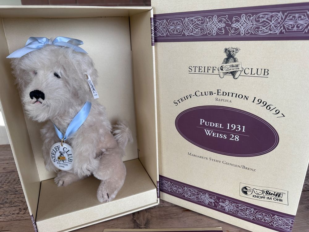 Steiff Club Edition 1996/97 - Pudel 1931 Weiss (Replica) (Neu und ...