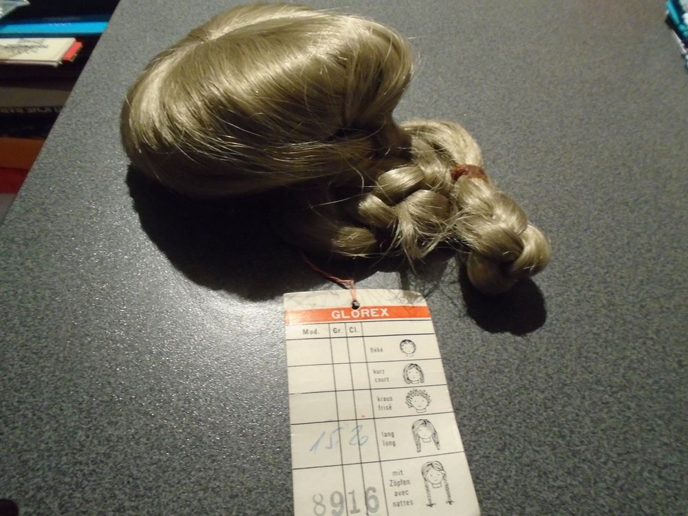 Pupen - Perücke mit Zöpfen, Glorex 8916, dunkelblond (Gebraucht) in ...