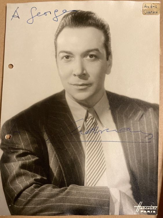 André Claveau - Musicien - autographe 1954 | Kaufen auf Ricardo