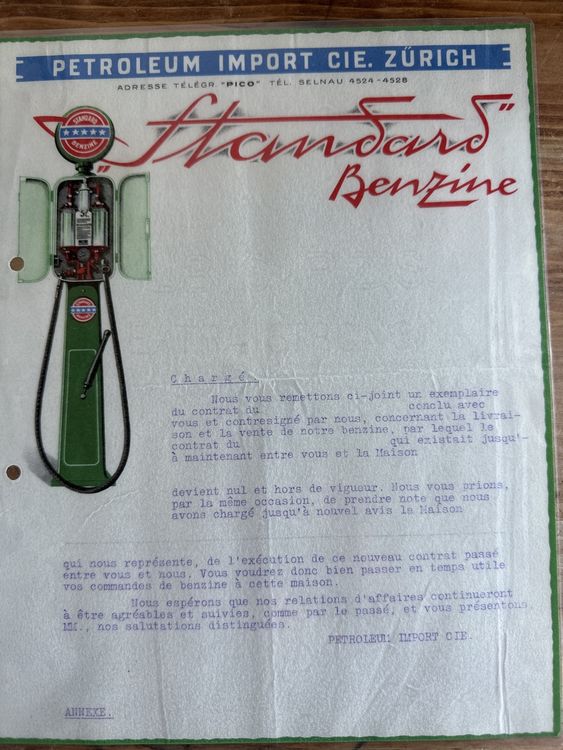 Affiche Vintage "Standard Benzine" Petroleum Cie Zurich (Usato) a ...