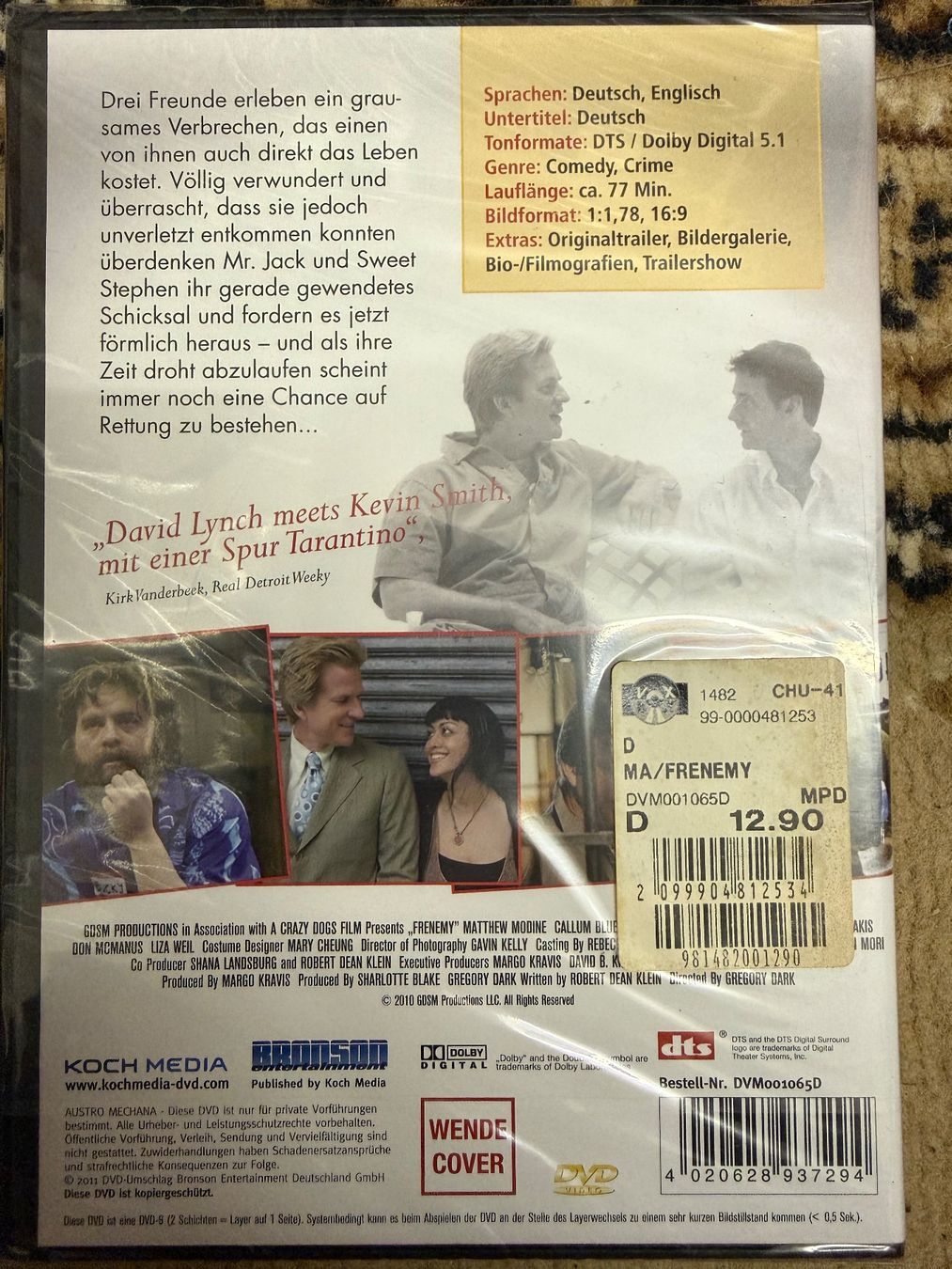 DVD Komödie "Frenemy" mit Zach Galifianakis, Top Zustand (Neu und ...