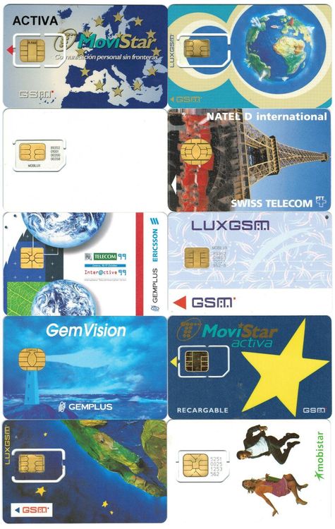 10 verschiedene GSM-Karten mit Chip (D'occasion) à Zürich pour CHF 20 ...