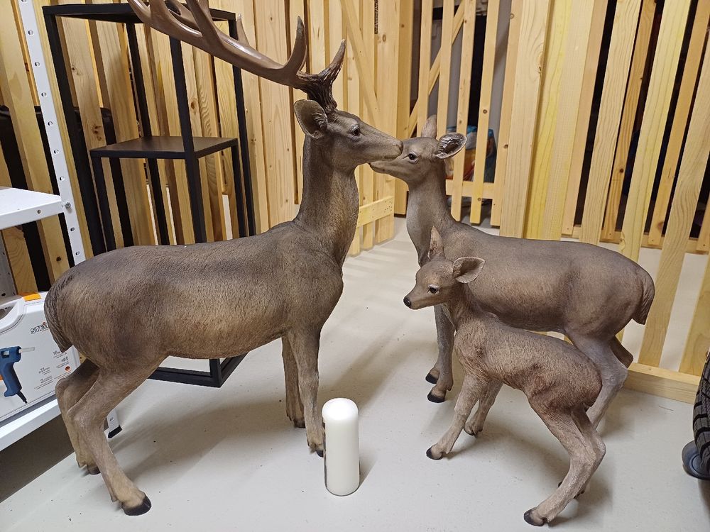 Hirsch Familie, Deko Figuren für den Garten oder Haus! (Neu und ...