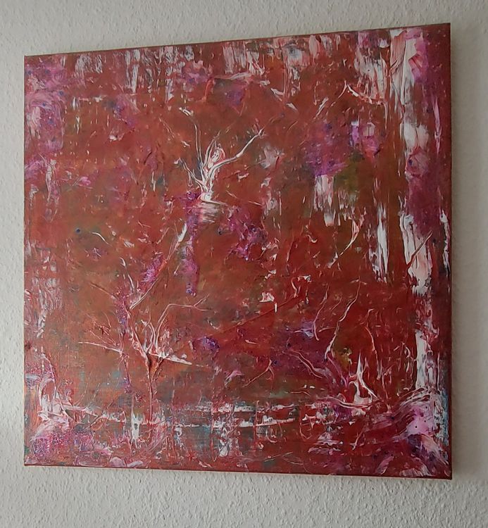 Gemälde "Abstrakt" von mir selbstgemalt 40×40 (Gebraucht) in Riehen für CHF 25 – mit Lieferung ...