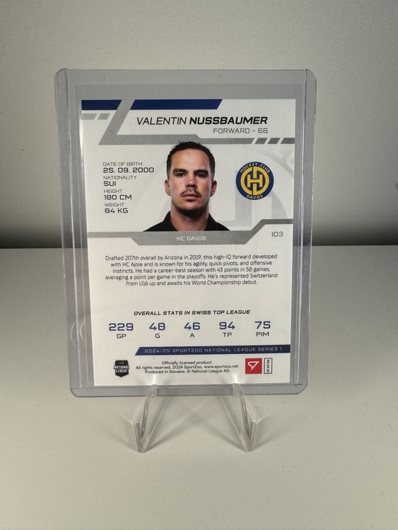 103 Valentin Nussbaumer HC Davos SportZoo NL 2024/25 | Kaufen auf Ricardo