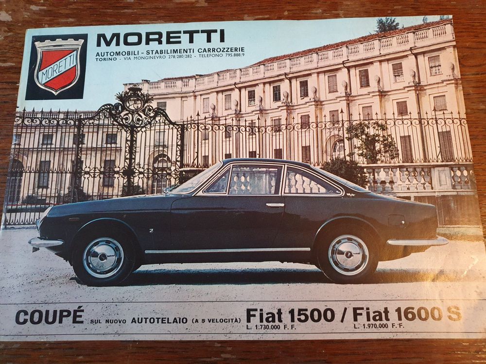 Moretti Fiat 1500 SS Coupé 1600 S Prospekt 1966 (Gebraucht) in Flawil ...