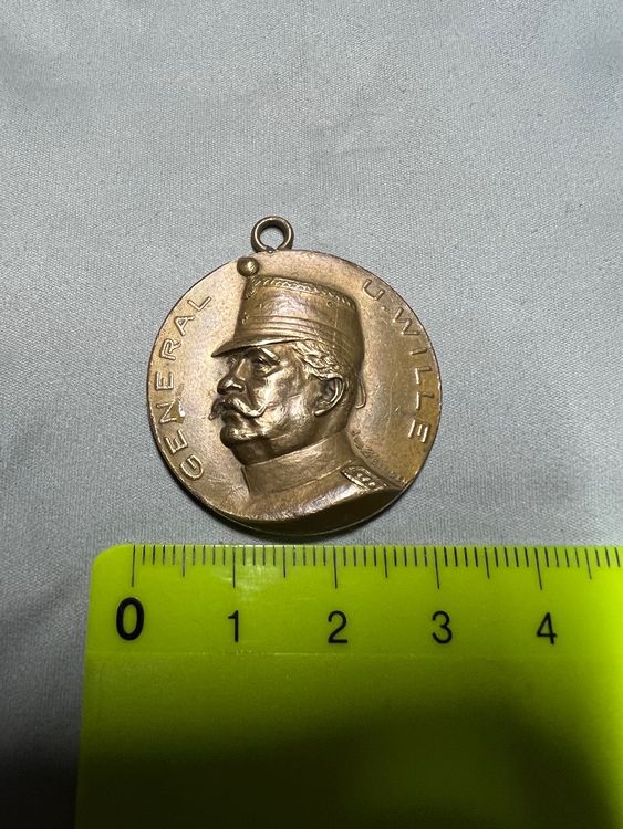 Historische Medaille General Wille - Grenzbesetzung 1914 (Gebraucht) in Mels für CHF 15 – mit ...