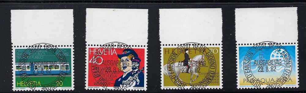 FWM Em ET: 672-675 Sonderpostmarken II, 1982 Vollstempel (Neu (gemäss Beschreibung)) in Goldswil ...