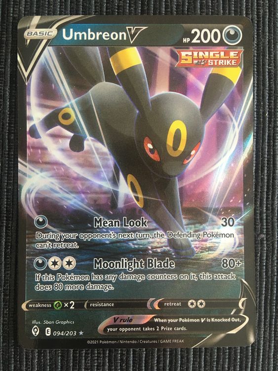 Pokemon Umbreon V Evolving Skies Mint (Neu (gemäss Beschreibung)) in ...