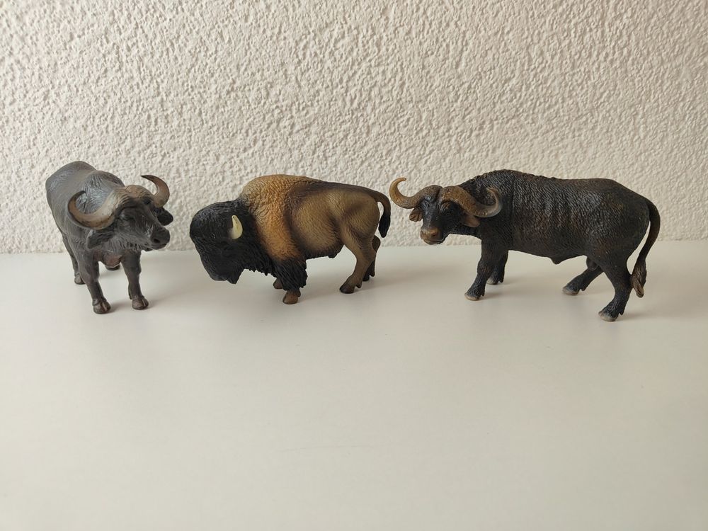 Schleich Bison Kaffernbüffel Wild Life Set Safari Büffel (Gebraucht) in ...