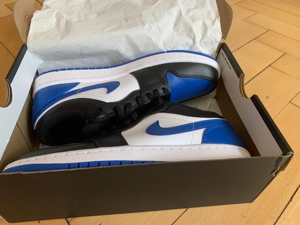 Nike Men’s Air Jordan 1 Low Alternate Royal Toe – Brand New (Neu und ...