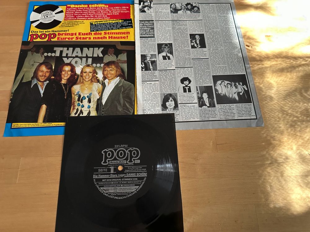 Original POP Magazine rare Flexi OLIVIA NEWTON JOHN BONY M (Gebraucht ...
