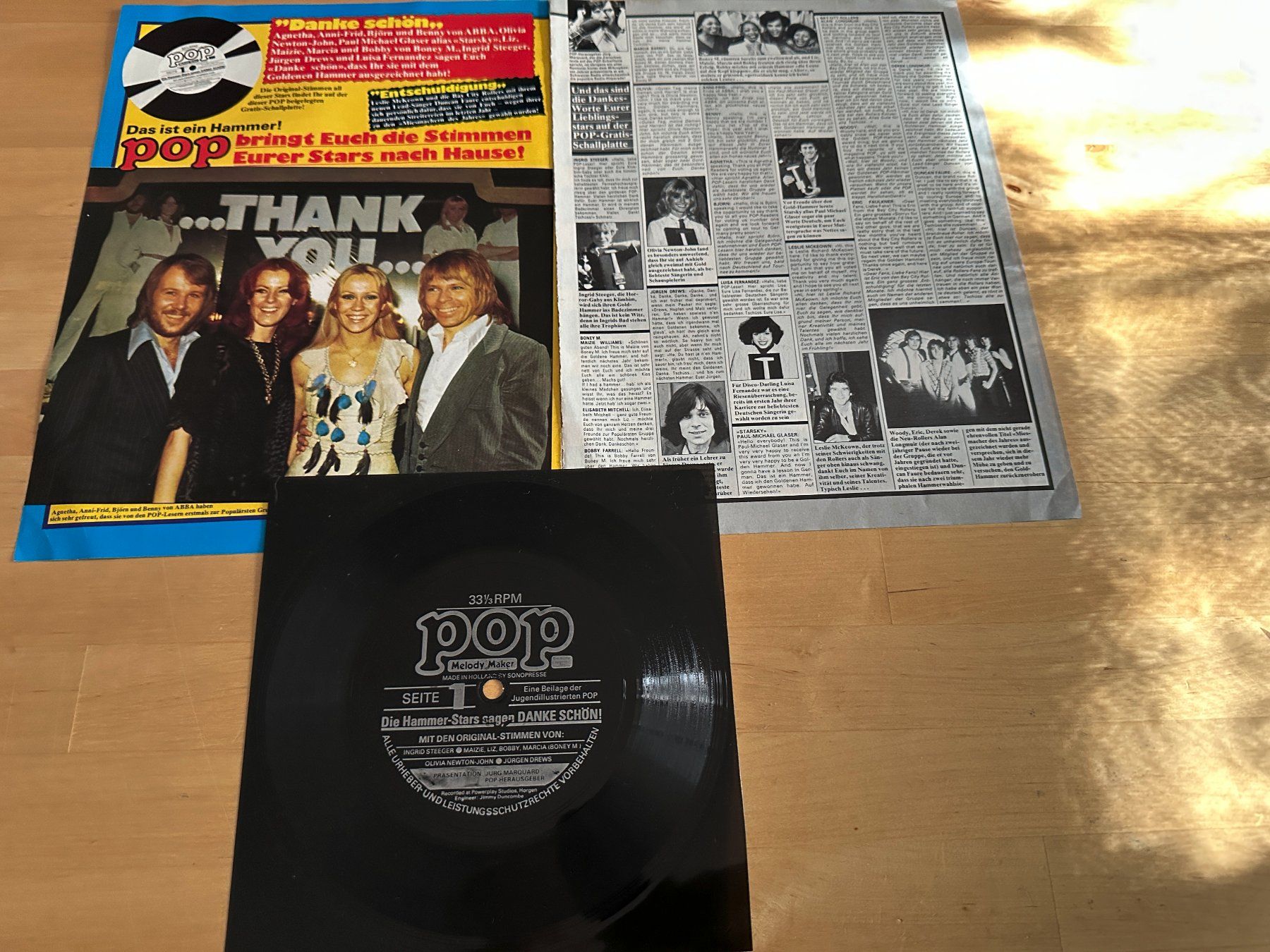 Original POP Magazine rare Flexi OLIVIA NEWTON JOHN BONY M (Gebraucht ...
