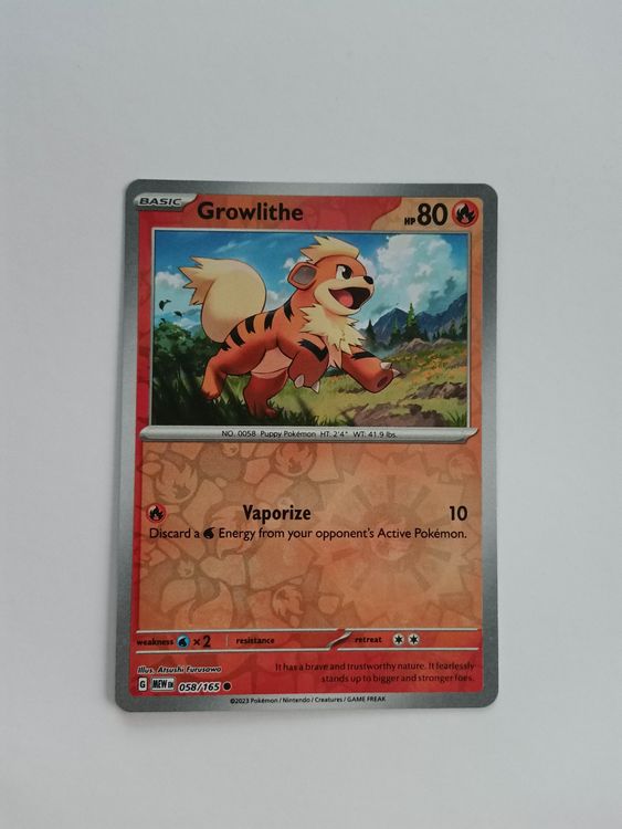 Growlithe Fukano - REVERSE HOLO - Pokemon 151 Mew (Gebraucht) in ...