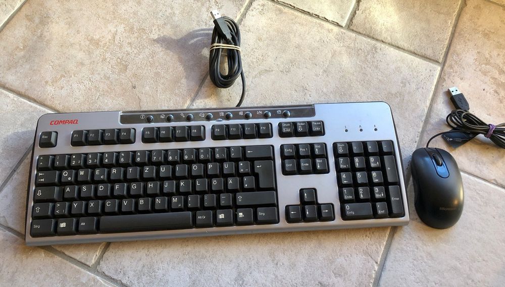 Compaq USB Keyboard (KU-0133) & Microsoft USB Mouse (Gebraucht) in für ...
