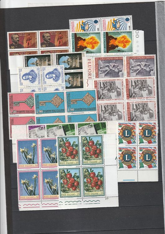 104/ITALIEN 1967/68 11 VIERERBLOCKSERIEN ** (Neu (gemäss Beschreibung)) in Hirschthal für CHF 1 ...