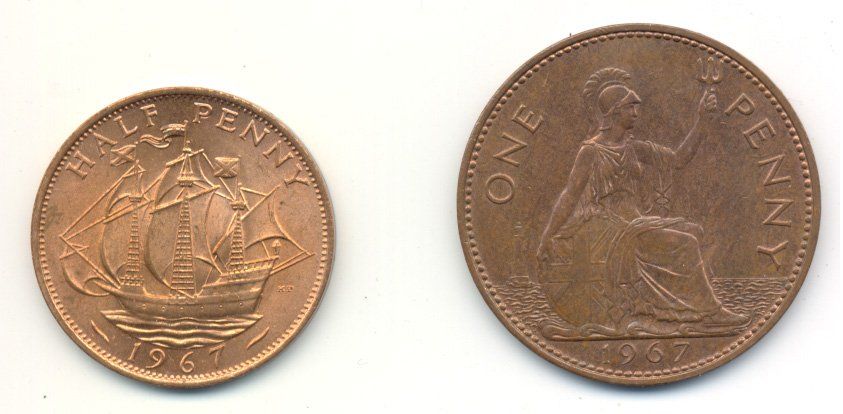 Grossbritannien England 1/2 Penny + Penny 1967 | Kaufen auf Ricardo