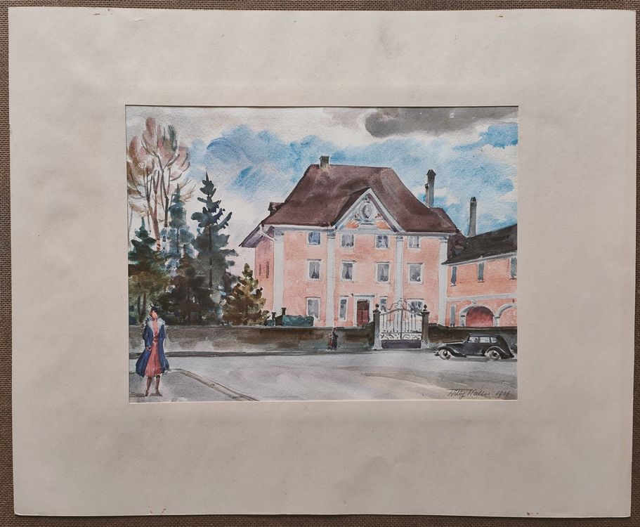 Willy Walter «Ambassador Haus, Stadt 1936 Aquarelle signiert (Gebraucht) in Aarburg für CHF 10 ...