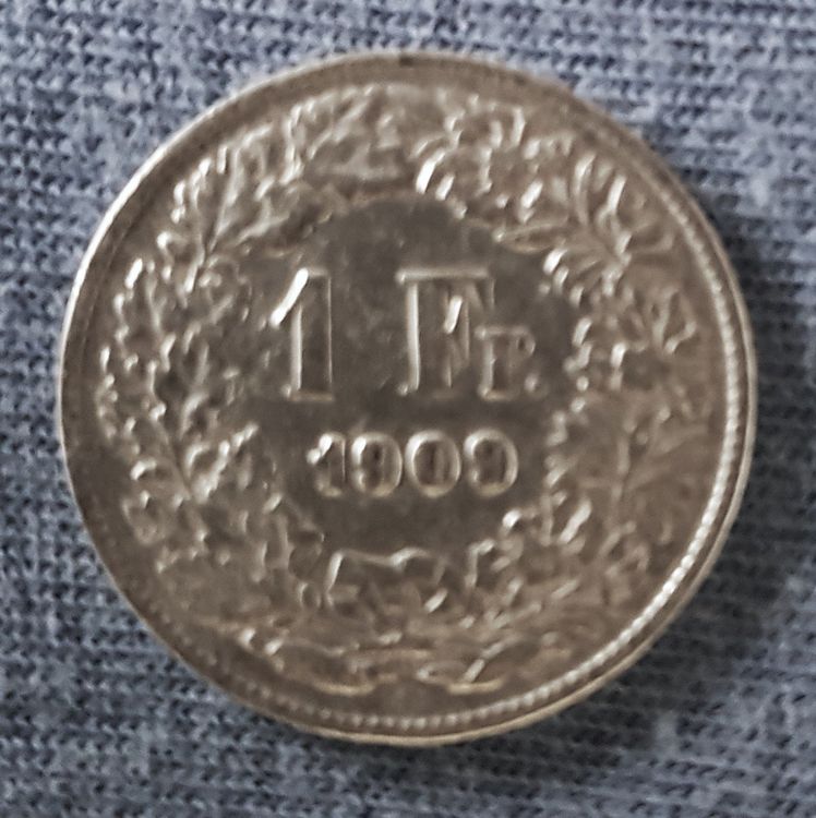 1 Franken 1909 uralte sehr rare Silbermünze ab nur 1 Fr !!! (Gebraucht) in Camignolo für CHF 2.8 ...
