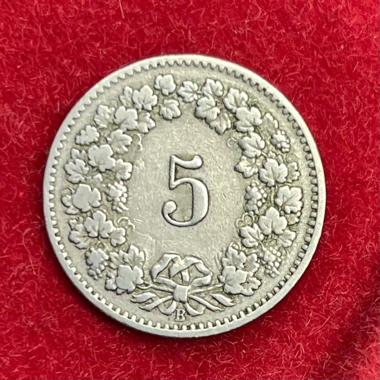 Abart 5 Rappen Schweiz 1907 mit Stempelriss (Gebraucht) in Baar für CHF 13 – mit Lieferung auf ...