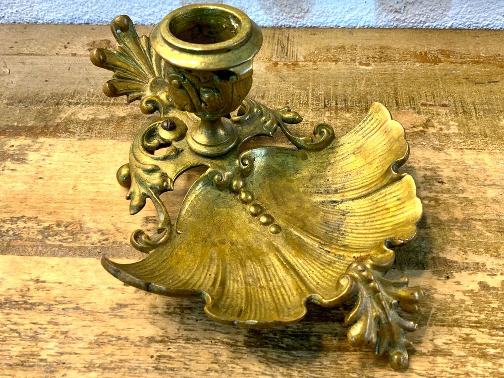 JUGENDSTIL KERZENHALTER MIT ABLAGE BRONZE FRANKREICH UM 1900 (Gebraucht) in Biglen für CHF 41 ...