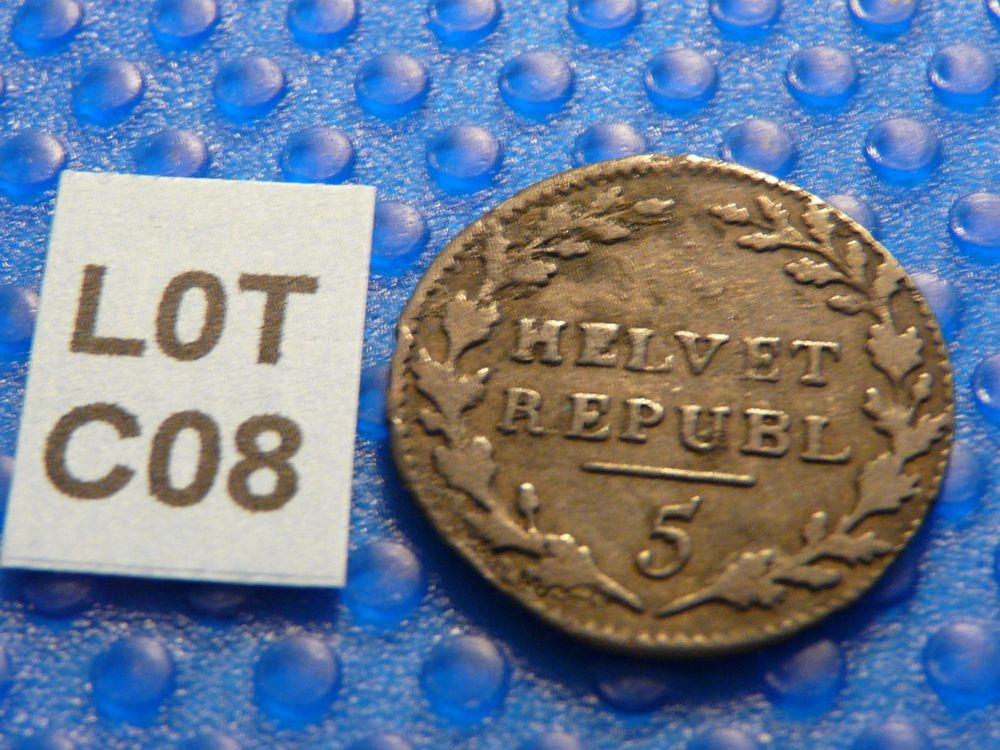 Schweiz Helvet. Rep. 1/2 Batzen (5) 1799 LOT C08 (Gebraucht) in Dornach für CHF 15 – mit ...