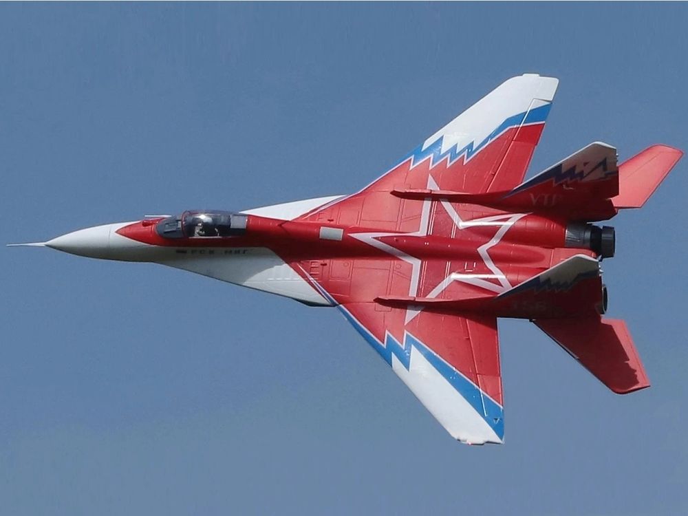 MiG-29 Fulcrum Red 80mm, Spw 1257mm, Vector, PNP, Freewing (Neu und ...