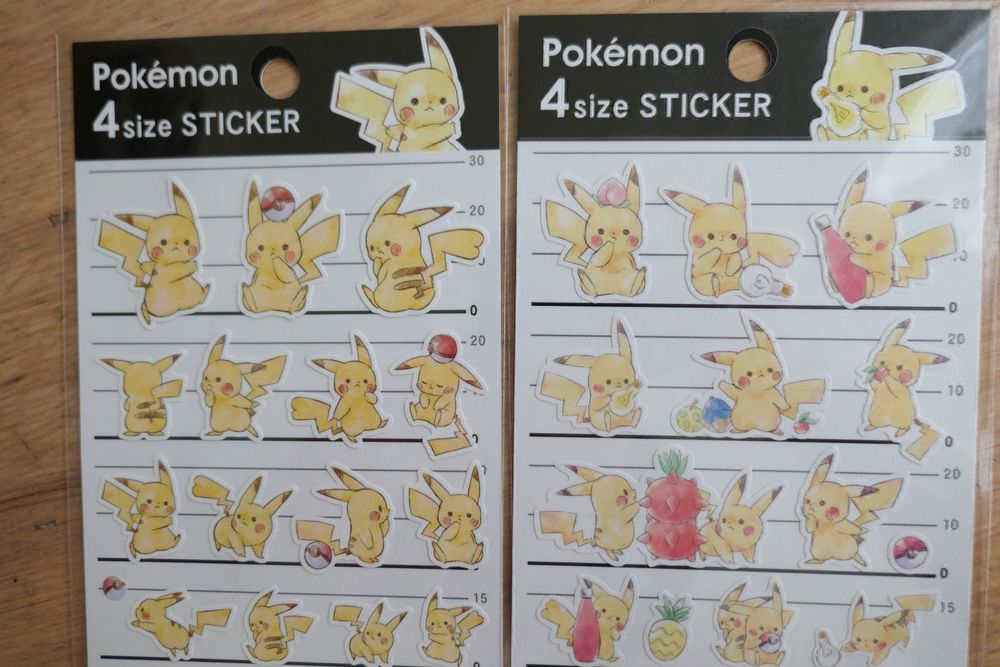 Pokémon Pikachu Japan - 2x Sticker Sheets Aufkleber | Kaufen auf Ricardo