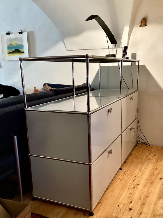 E., USM Haller Regal Sideboard Highboard 2 x 3 Fächer weiss | Kaufen ...