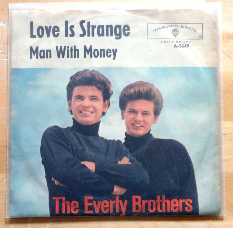 SI EVERLY BROTHERS love is strange WB 1965 KULT SONG 60er (Gebraucht ...
