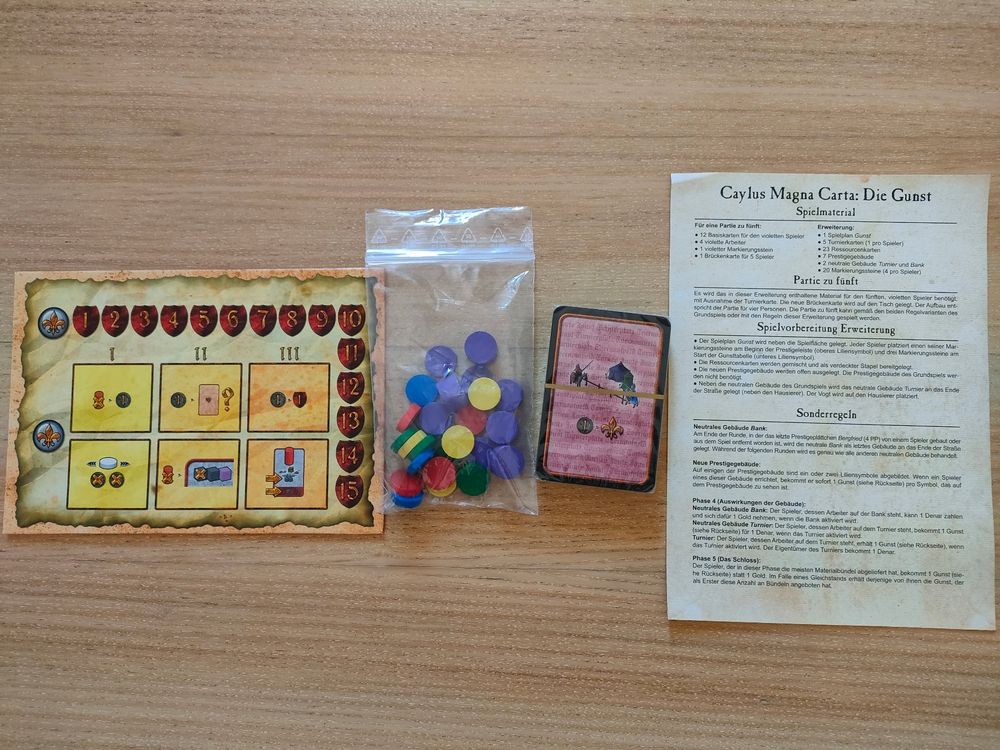 Die Gunst - Seltene Erweiterung für Caylus Magna Carta (Neu (gemäss ...