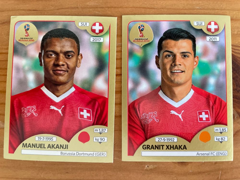 Panini WM 2018 Akanji und Xhaka (Gebraucht) in Grüningen für CHF 3 ...
