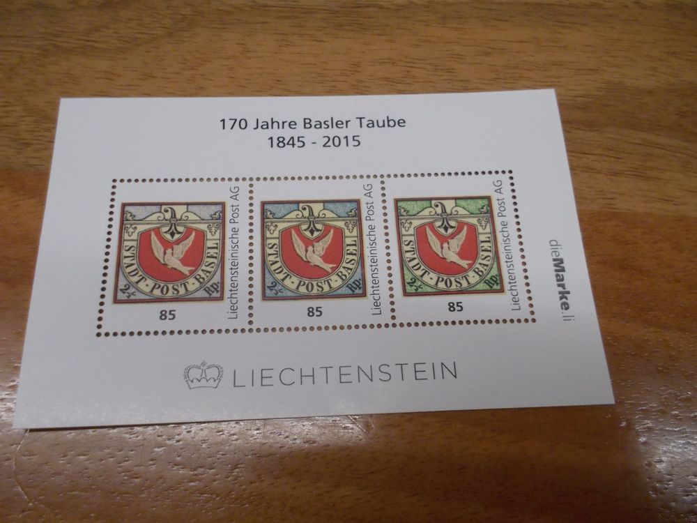 Liechtenstein Block 2015 **, Basler Taube (Gebraucht) in Niederwil AG für CHF 2.9 – mit ...