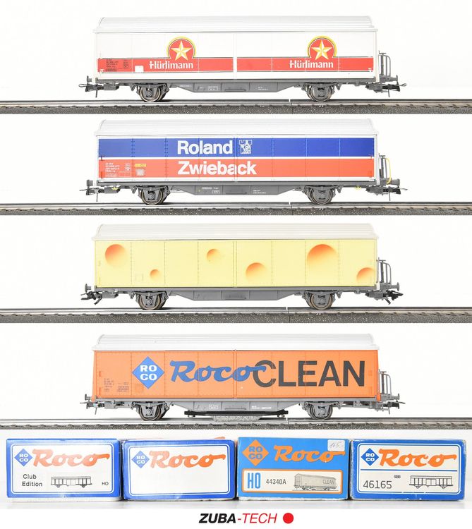 Roco 4x Schiebewandwagen der SBB H0 GS mit OVP | Kaufen auf Ricardo